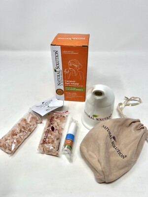 Ceramic Salt Inhaler with 2 Himalayan Pink Salt Refills Relief ...