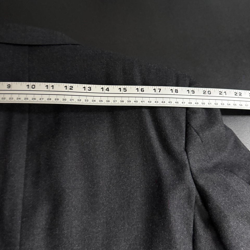 Tom James Men's Suit 42R Gray Soild Wool Two-Piece Pants 34W Double ...