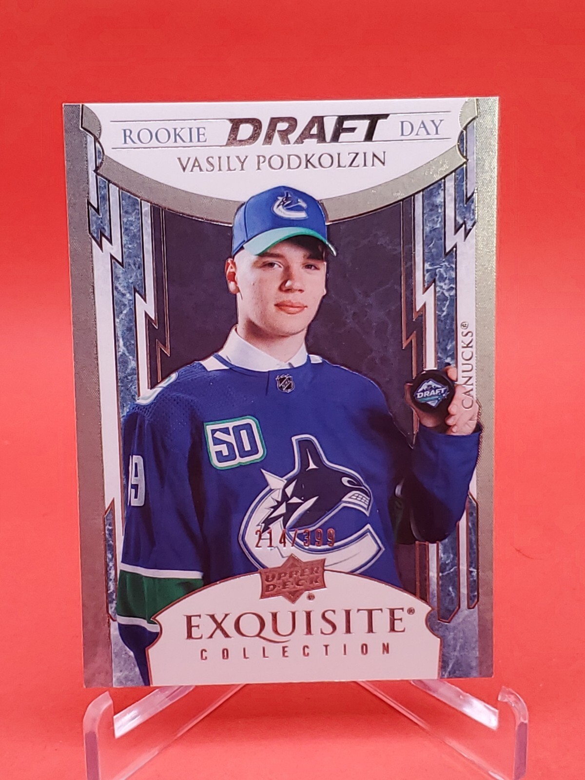 Vasily Podkolzin 2021-22 Upper Deck Black Diamond Rookie Draft Day 214/ ...