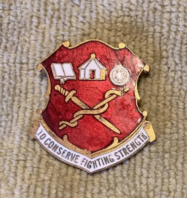 WW2 Era, Us Army Medical Field Service School Unit Crest, Screw Back ...