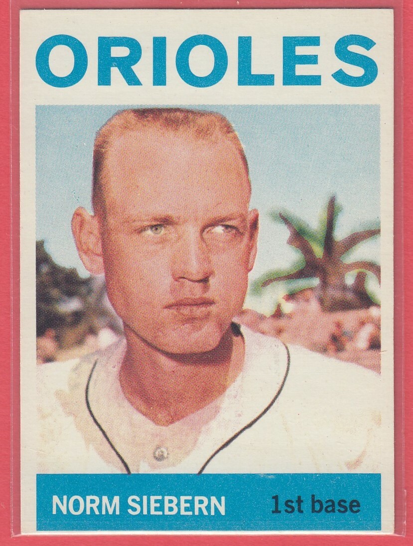 1964 Topps # 145 Norm Siebern - Baltimore Orioles (EX) - Box 734-643 | eBay