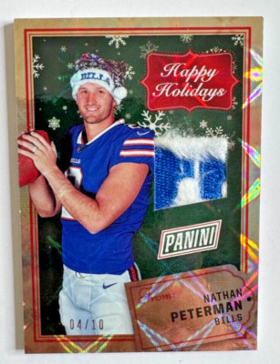 Nathan Peterman 2017 Panini Black Friday Happy Holidays Relic Galactic ...