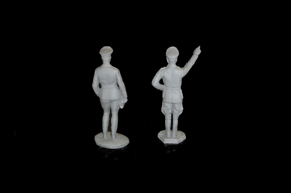 Field Marshall Erwin Rommel & officer light gray MARX playset toy ...