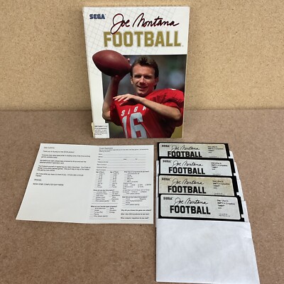 Joe Montana Football Sega IBM Tandy Big Box PC Game | eBay