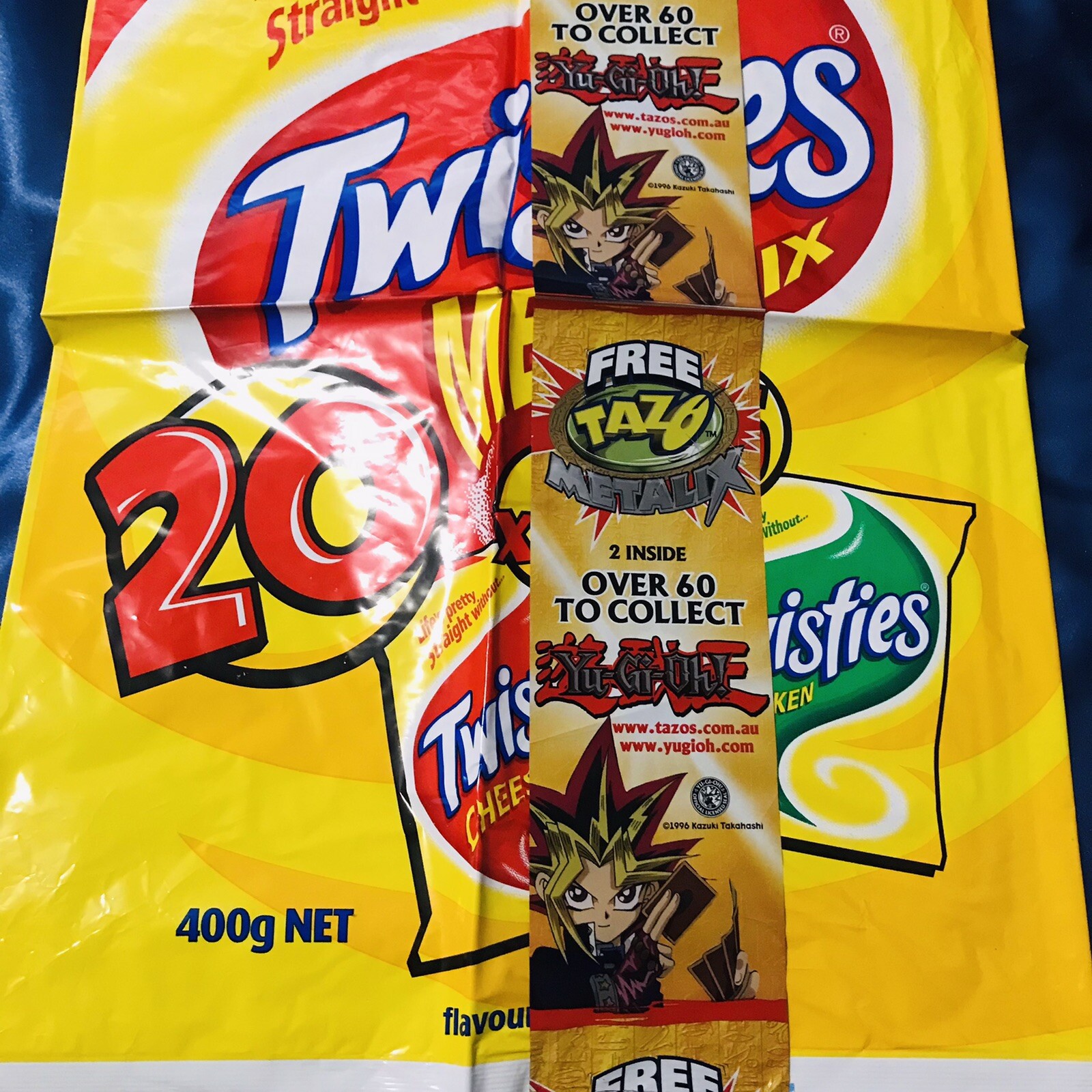 HOLY GRAIL YUGIOH Tazo Metalix HUGE Twisties Chip Packet Promotional ...