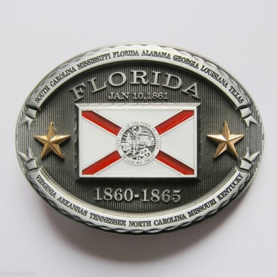 Florida FL State Flag Western Metal Belt Buckle | eBay
