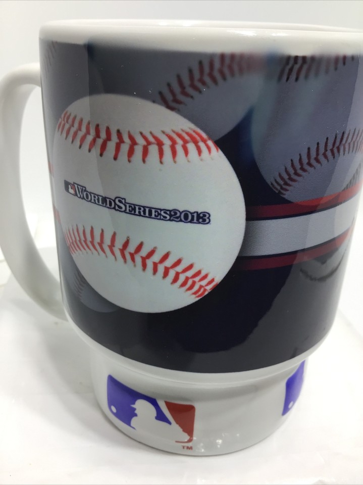 BOSTON RED SOX BASEBALL COFFEE MUG. EMBOSSED BOSTON MLB BASEBALL MUG ...
