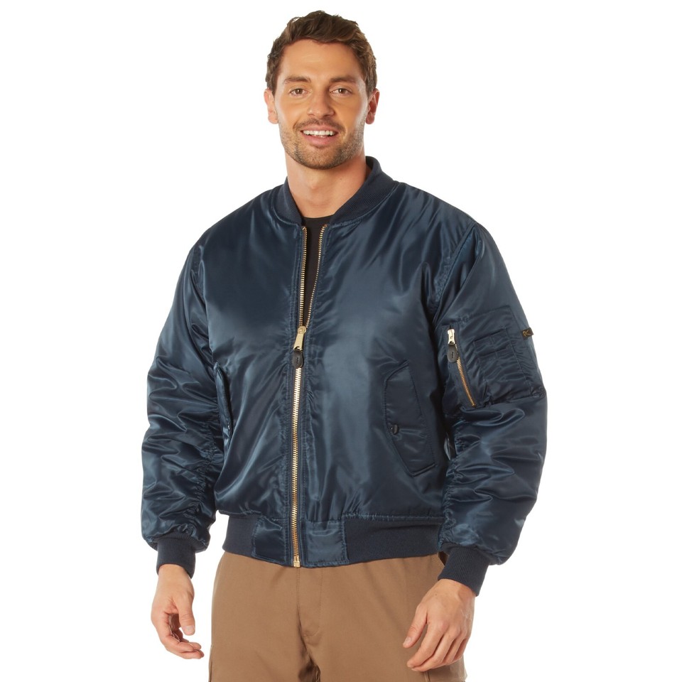MA-1 Bomber Jacket Flight Coat Air Force Military Navy Blue Reversible ...