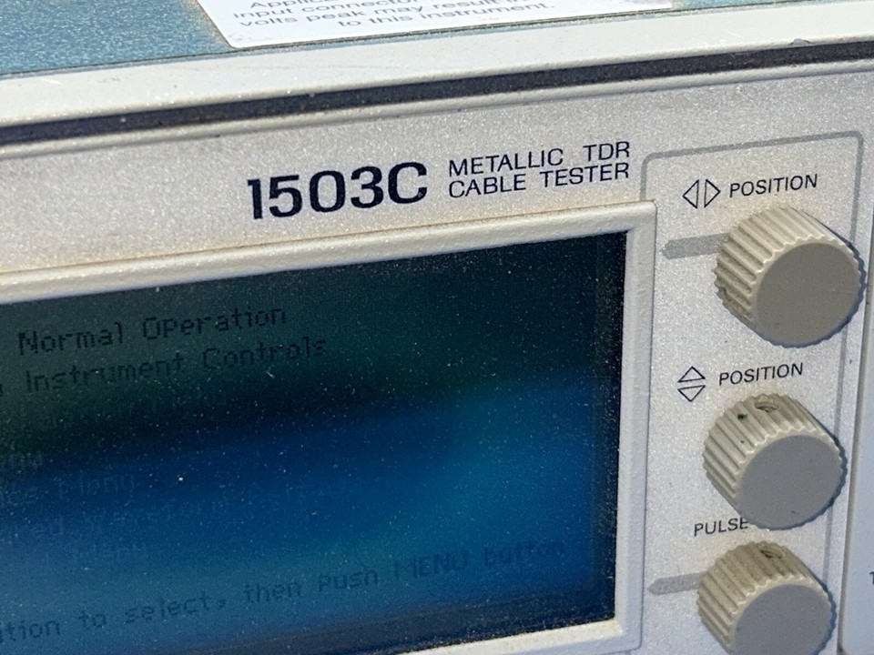 TEKTRONIX 1503C METALLIC TDR CABLE TESTER "DARK SPOT ON SCREEN" | eBay
