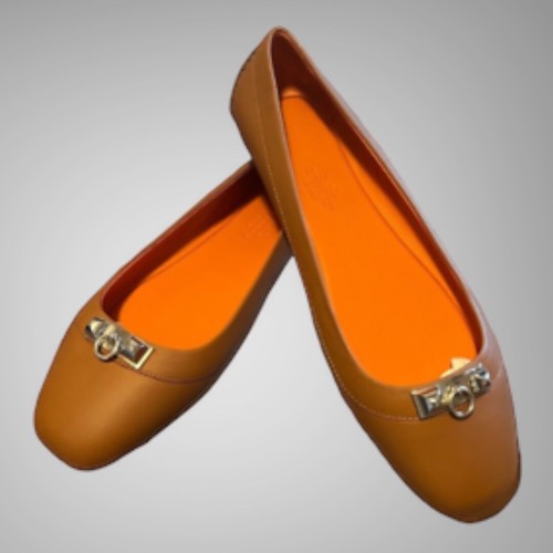 Hermes Liberty leather driving ballet flats shoes EU 37.5 Made in Italy ...