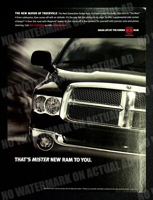 Dodge Ram Pickup Truck 2001 Trade Print Magazine Ad Poster ADVERT | eBay