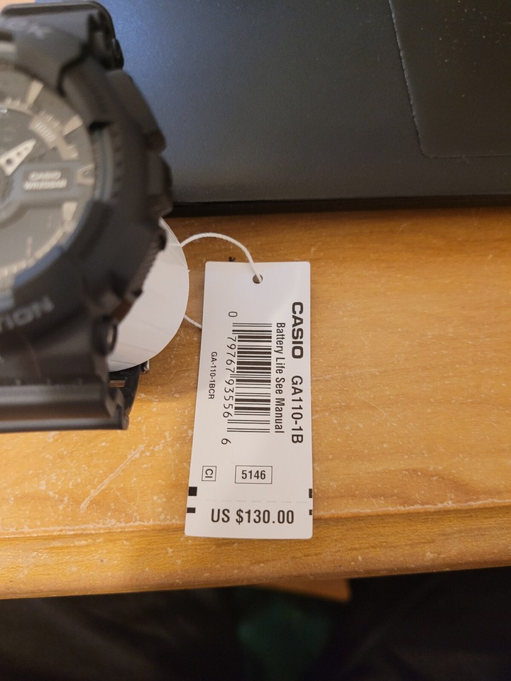 Casio G-shock GA110 1B Black Men's Watch | eBay