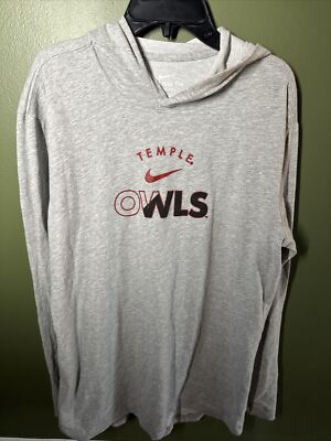 Nike Temple Owls Light Weight Hoodie Men’s Size Small | eBay