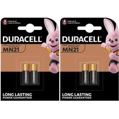 4 batterie per telecomando cancello auto allarme DURACELL MN21 12V | eBay