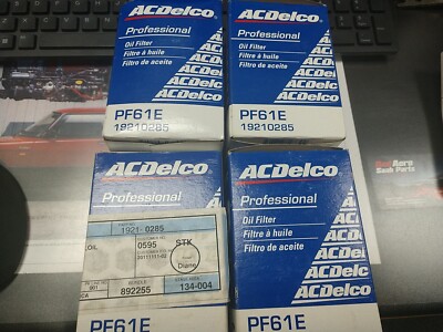 NEW GM ACDelco Engine Oil Filter PF61E PF61F Set Of 4 19210285 | eBay