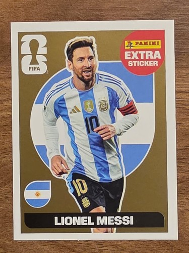 Messi Extra Sticker Gold Panini World Cup 2026 - ULTRA RARE TOP TIER ...