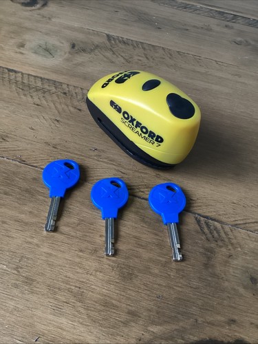 Oxford Screamer 7 Motorcycle Disc Lock Alarm 7mm Motorbike Scooter And ...