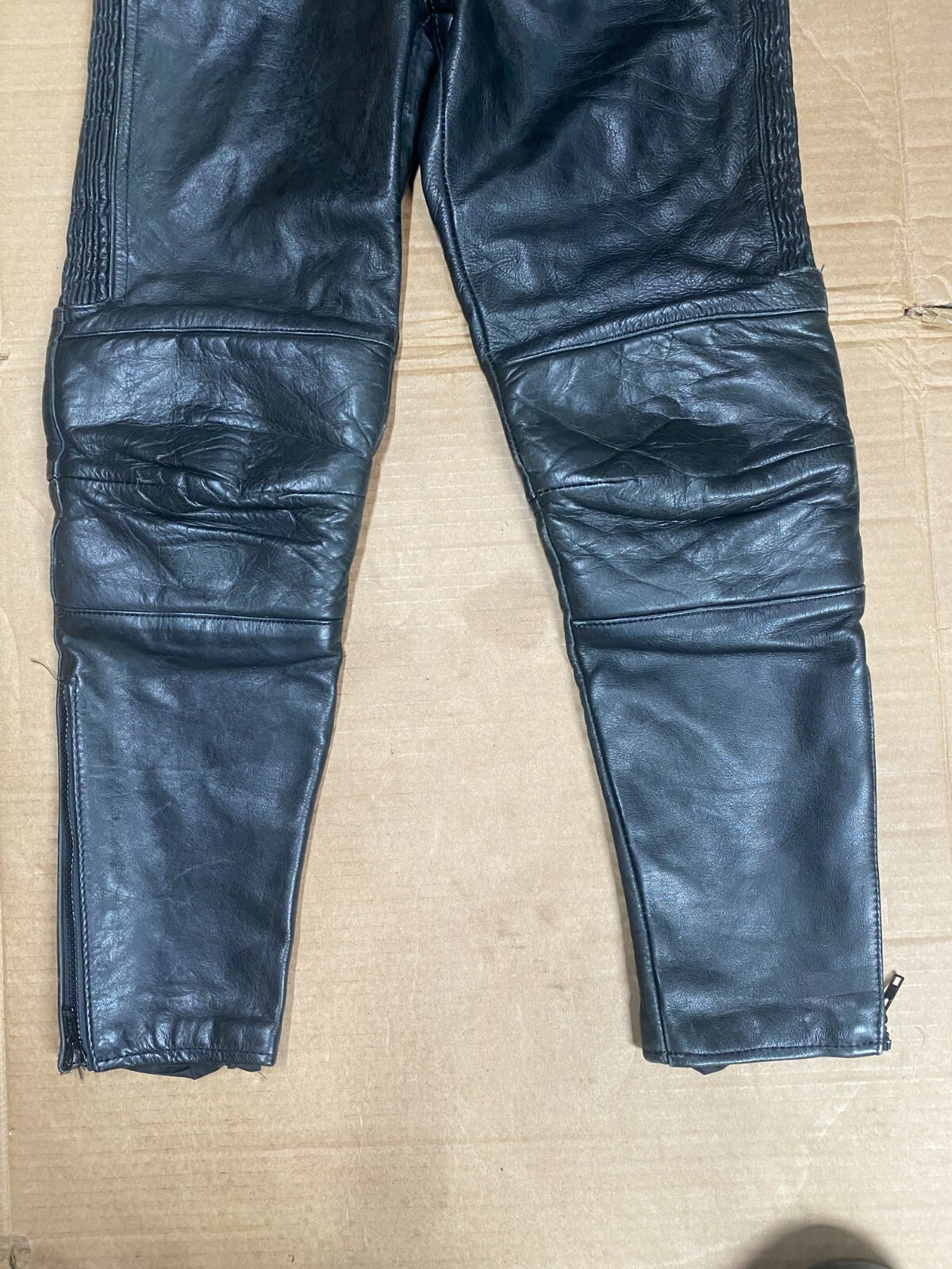 AKITO Men's Leather Motorcycle Motorbike Trousers Size UK 28" Waist ...