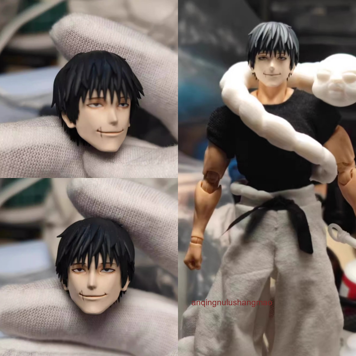 Custom Jujutsu Kaisen Fushiguro Toji Head for 1/12 Romankey Body（No ...