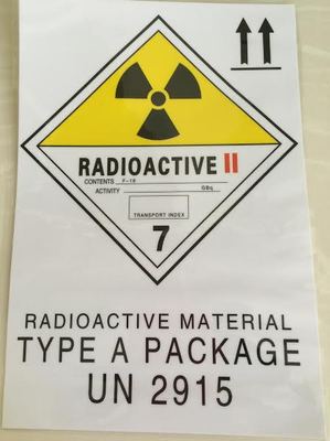 Placards Yellow Type II CLASS 7 D.O.T. UN 2915, Reusable 10 pcs | eBay