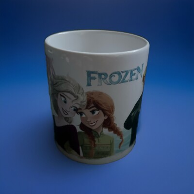 Disney Frozen Coffee Mug Cup White Elsa Anna Olaf and Kristoff | eBay