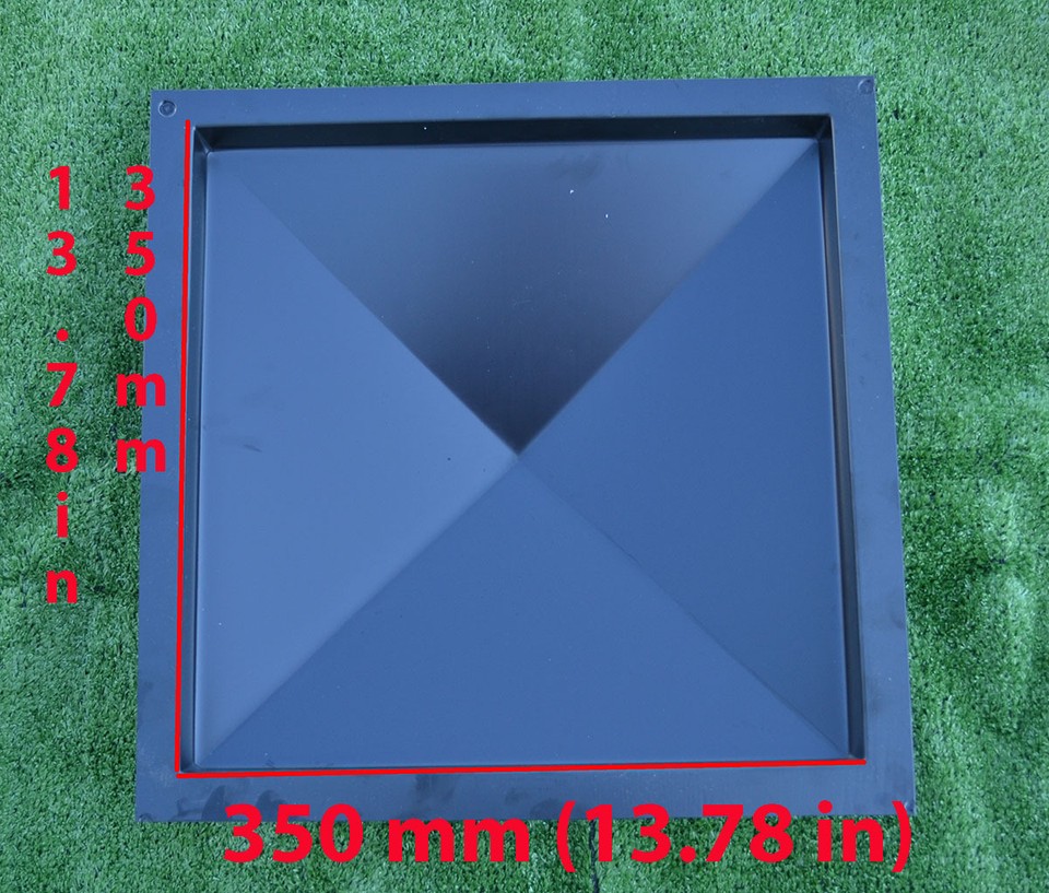 Concrete Mold Pier Caps Fence Capping 13.78x13.78 inc ABC plastic P10 ...