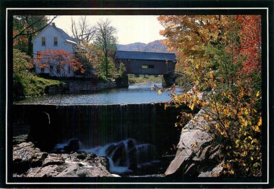 Postcard Covered Bridge at Warren County Vermont, VT | eBay