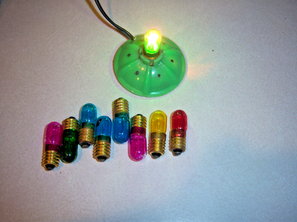 VTG RARE XMAS PADEN C6 GLIMMER Light Replacement Bulbs Lot 9 MULTI ...