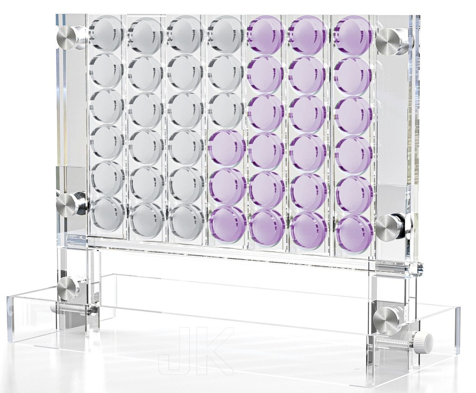 Connect Four - 4 in a Row - Luxury Acrylic Board Game in Various Colour ...
