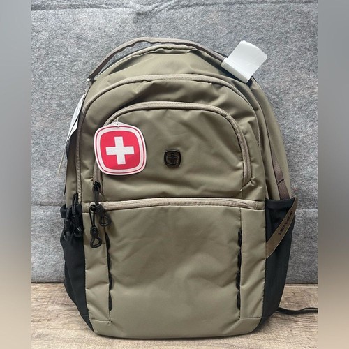 SWISSGEAR 18.5" Unisex Military Green Laptop Backpack NWT | eBay
