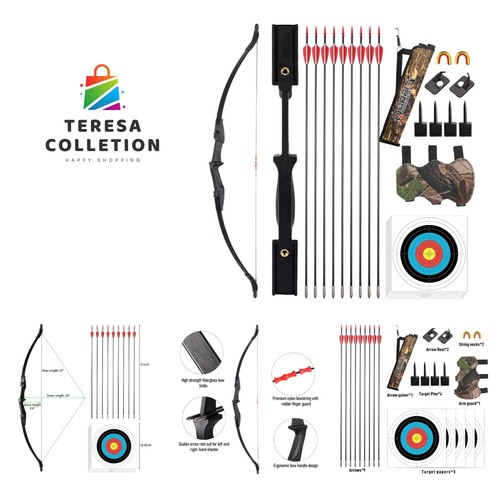 Ergonomic Recurve Bow Set - Lightweight Takedown Design for Endless ...