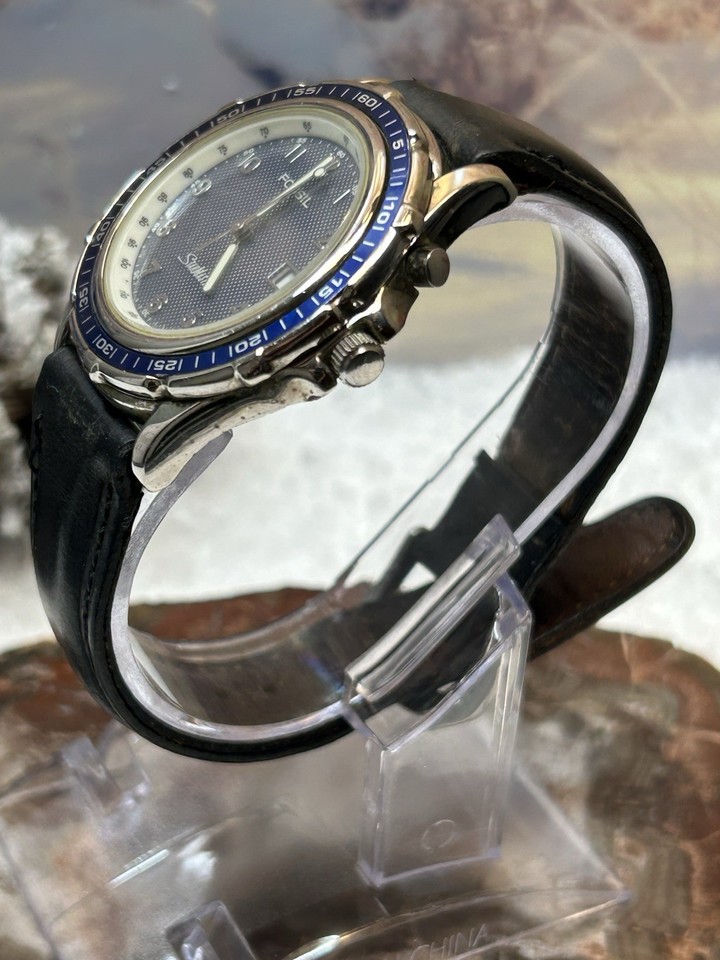 Vintage Men’s Silver Tone Fossil Star Master Quartz Watch. 100% ...