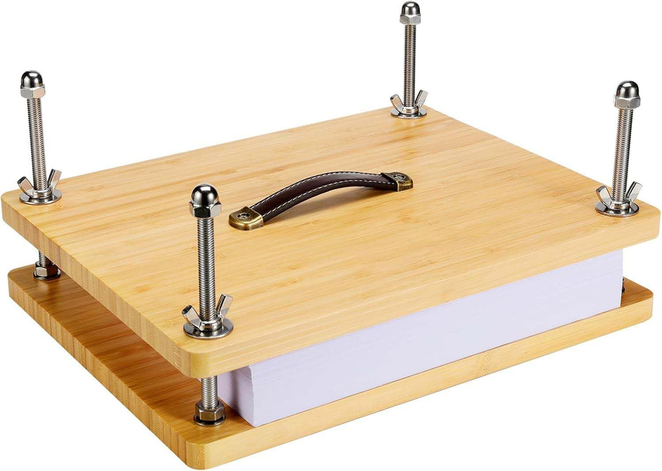 Wooden Book Press 9.8X7.87 Inch Large Bookbinding Press Portable ...