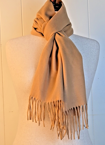 Scottish Soft 100% Cashmere Camel Scarf Made in Scotland Tan 12" X 64 ...
