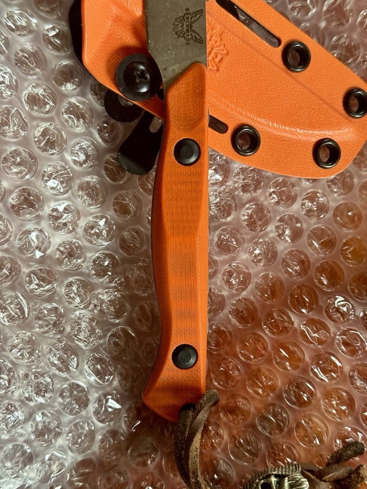 Benchmade 15700 Flyway Orange G-10 2.7" Satin Fixed Blade Knife L@@K ...