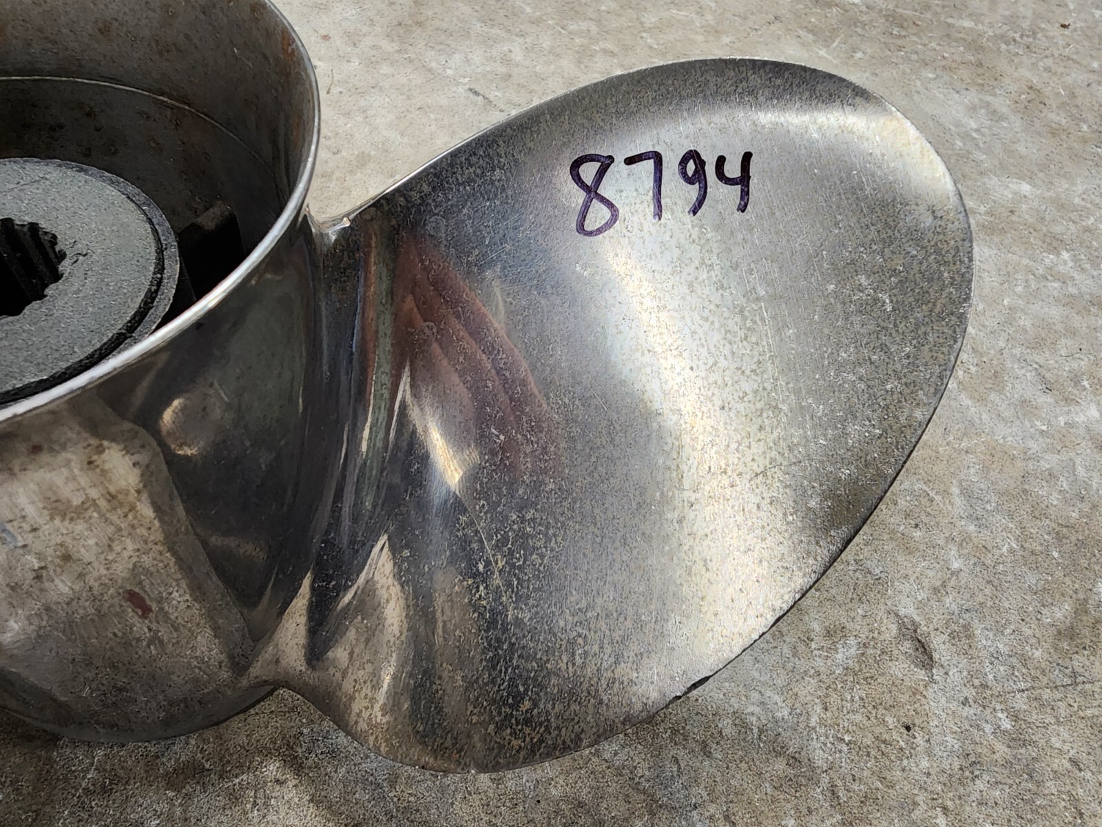 14 1/4" X 22P SUZUKI STAINLESS STEEL PROPELLER, YAMAHA ALSO, 4.75 ...