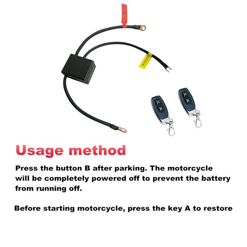 Motorcycle Wireless 12V Battery Disconnect Cut Off Isolator Master Kill ...