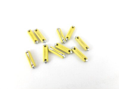 10pcs NOS Ceramic 5A Yellow Torpedo Bullet Style Fuses Ceramic Body ...