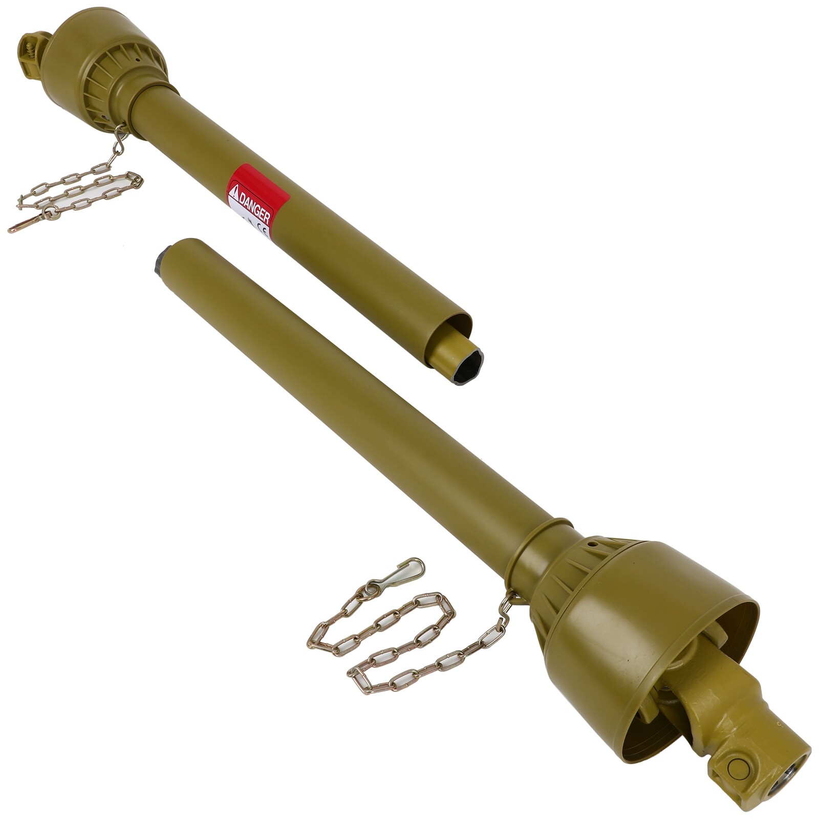 PTO Drive Shaft w/Security Chain Fit For Brush Hog Finish Mower Rotary ...