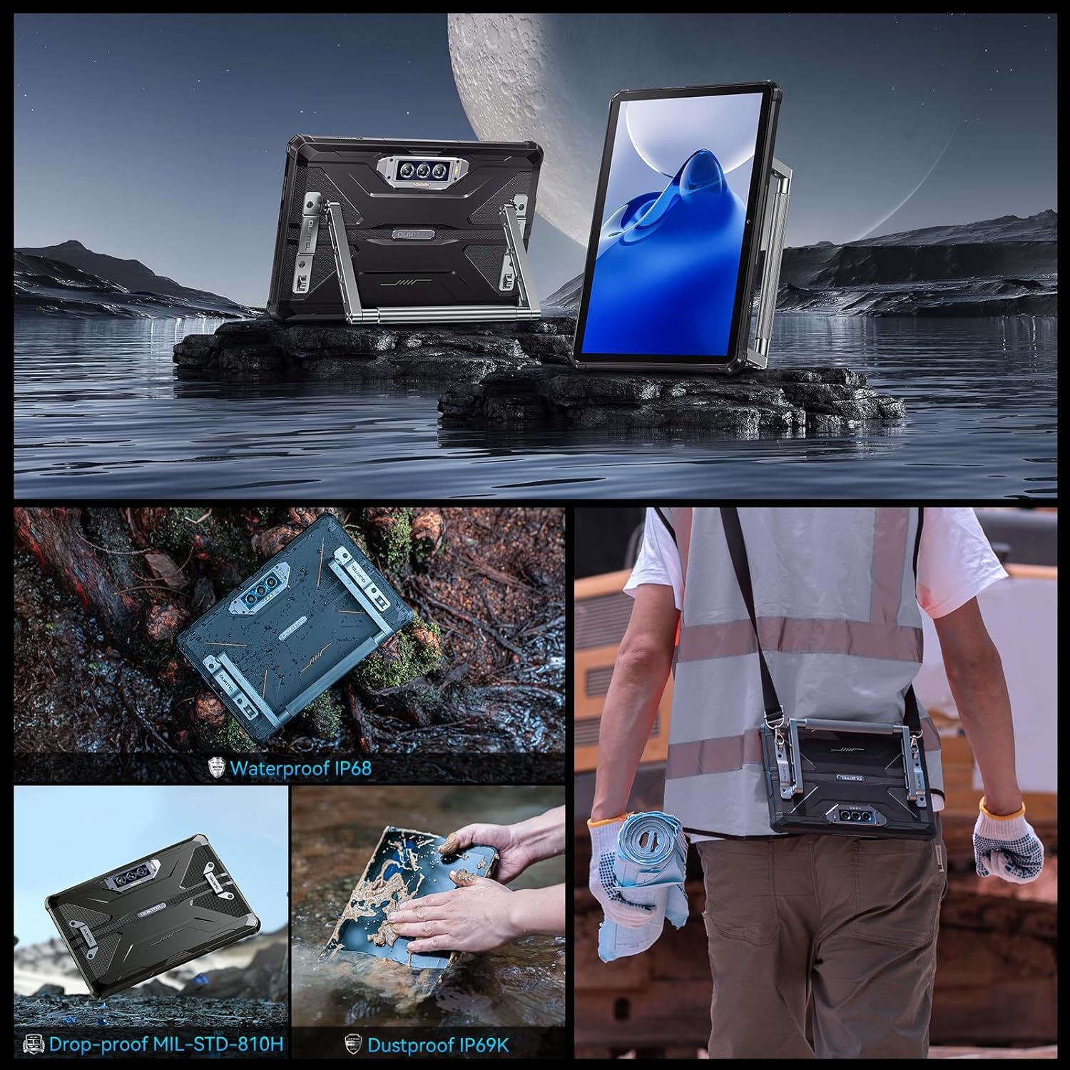 OUKITEL RT7 5G Rugged Tablet Android 13 Night Vision Tablets 32000mAh ...