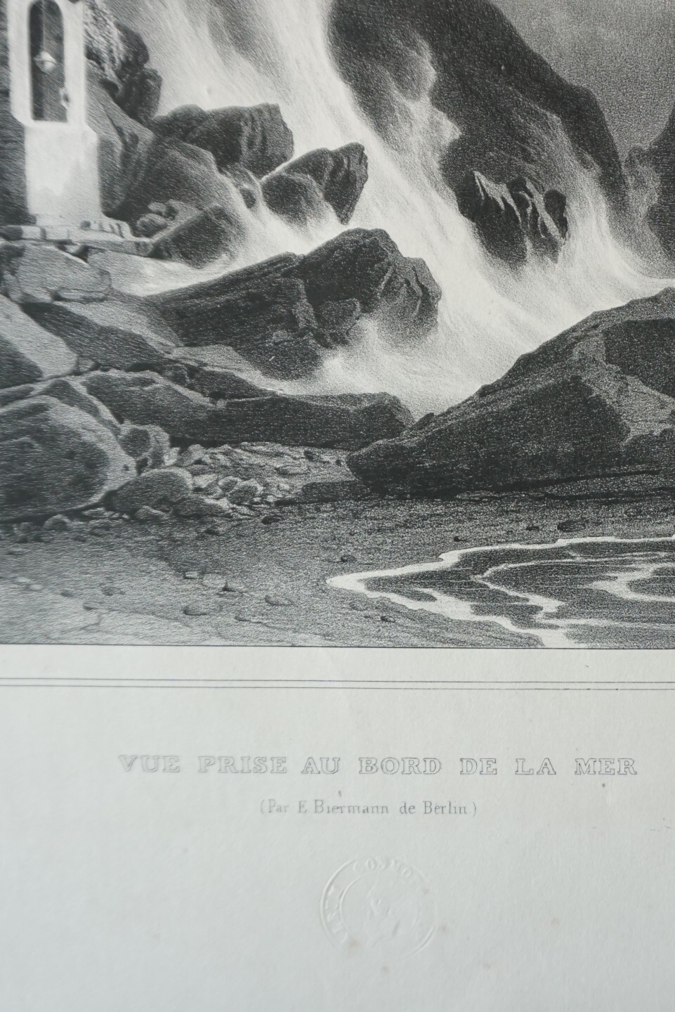 Karl Eduard BIERMANN (1803-1892) GRANDE LITHO PAYSAGE MARINE MER ...