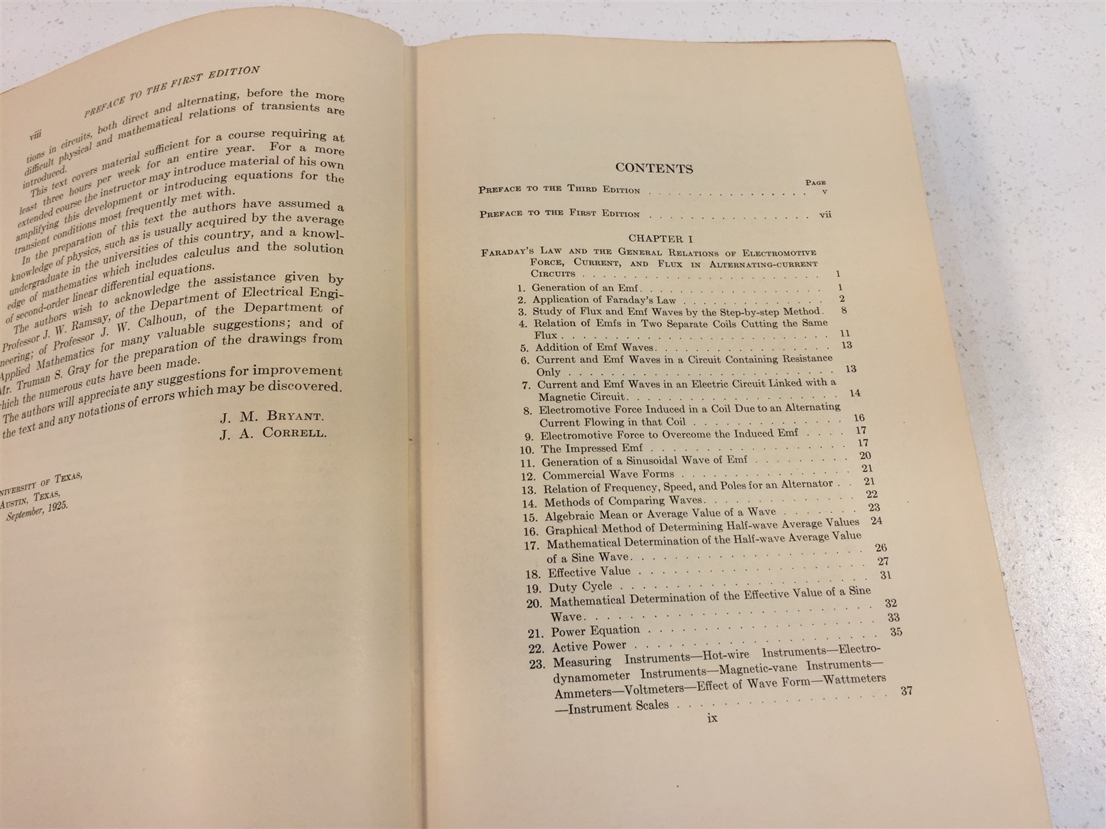 Alternating Current Circuits by Bryant, Correll & Johnson HC 1939 Third ...