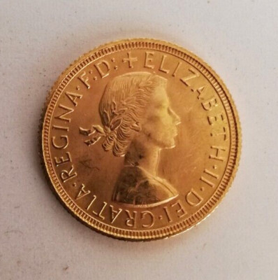Queen Elizabeth 1958, Authentic Gold Sovereign, Uncirculated coin. | eBay