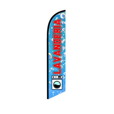 Lavanderia Sky Blue Swooper Flutter Feather Flag | 3ft W x 11.5ft Tall ...