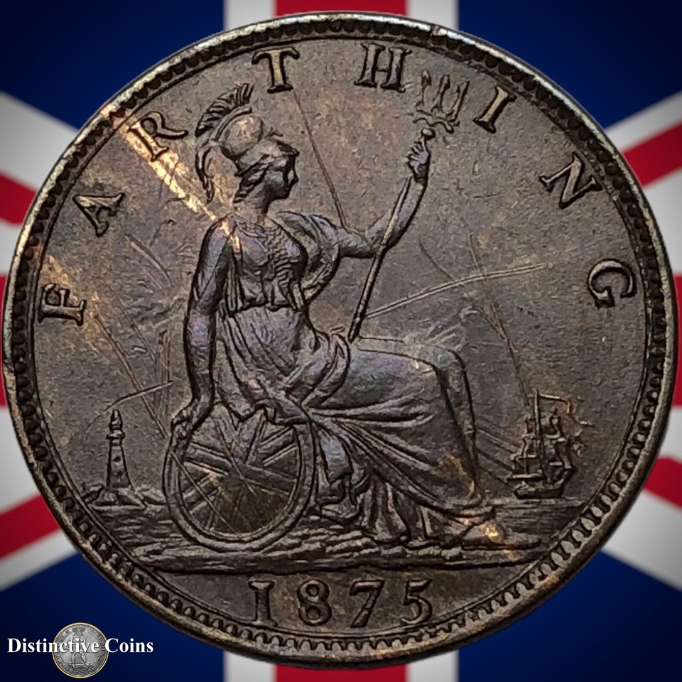 Great Britain 1875 Farthing 1/4d GB3732 | eBay