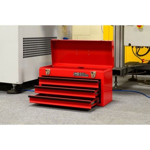 Hilka Tool Chest Box 3 Drawer Portable Red Metal Garage Storage Cabinet ...