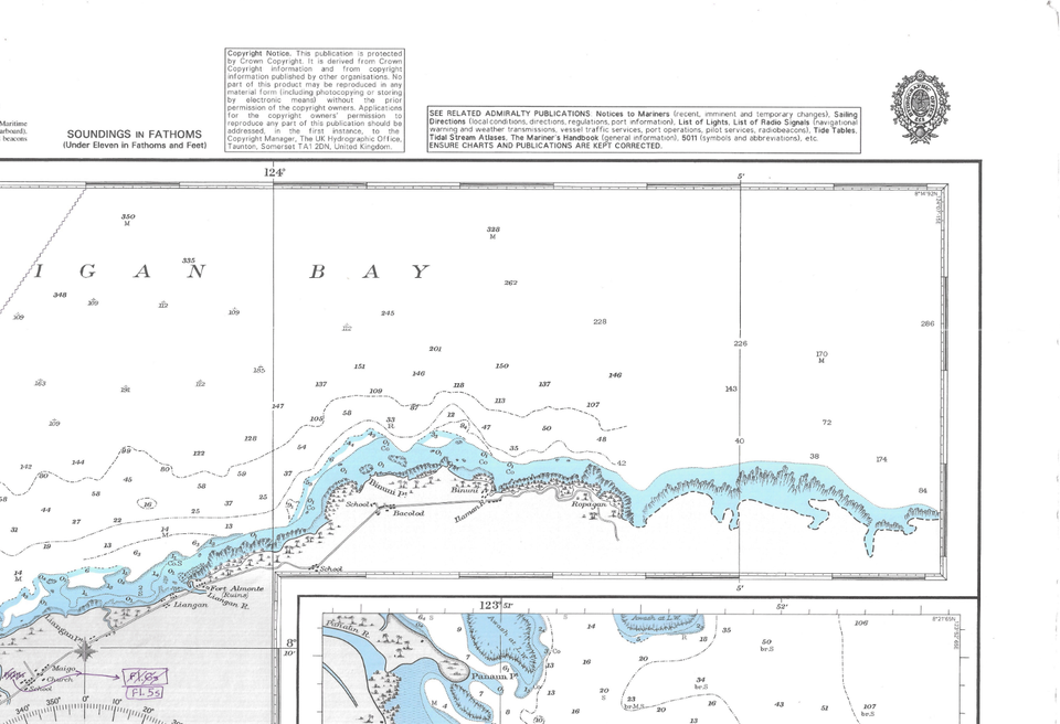 Admiralty 3426 Philippine Islands Plans on the North Coast Mindanao Map ...