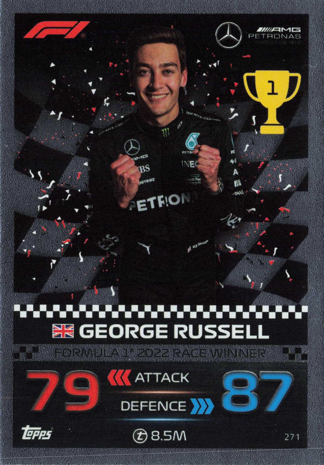 George Russell #271 2023 Topps Turbo Attax F1 Mercedes-AMG Petronas | eBay