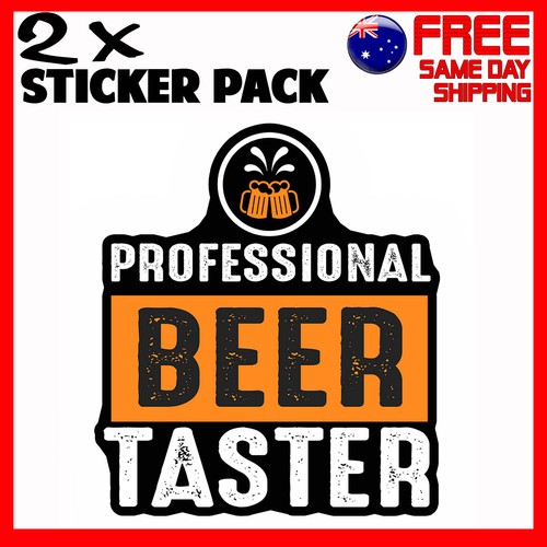 2 x Stickers - Professional Beer Taster - Car Bumper Funny Novelty ...