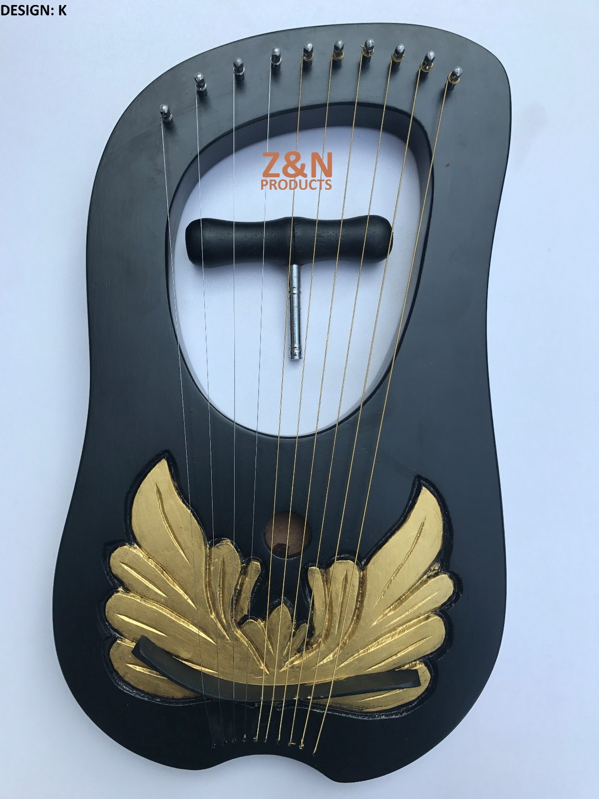 Lyre Harp Rose Wood 10 Metal Strings / Celtic Lyra Harp with Free ...